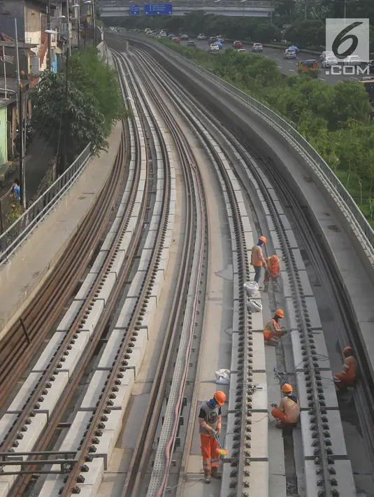 FOTO: LRT Cawang-Cibubur Bakal di Uji Coba Pertengahan Tahun Ini - Foto ...