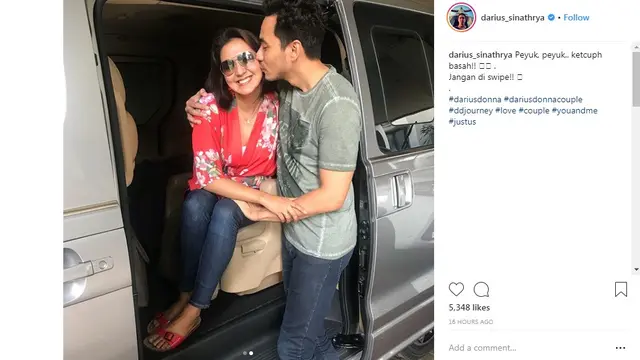 Peluk Darius Sinathrya, Donna Agnesia: Jangan Lupa Angkat Jemuran ...