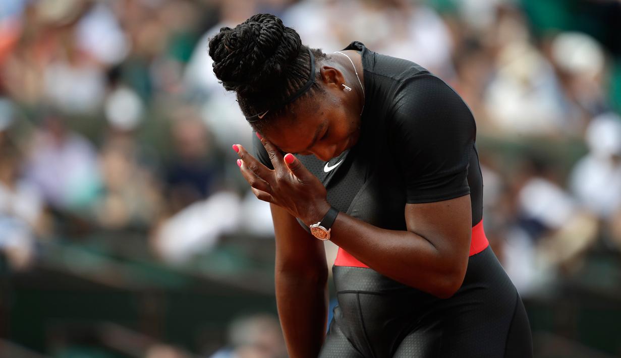 FOTO: Laga Perdana Serena Williams Usai Melahirkan di Prancis Terbuka ...
