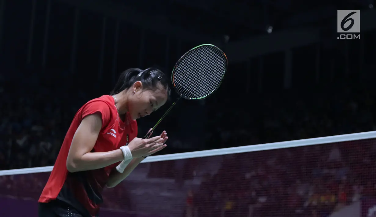FOTO: Semifinal Bulu Tangkis Beregu Putri, Fitriani Tumbang - Foto ...