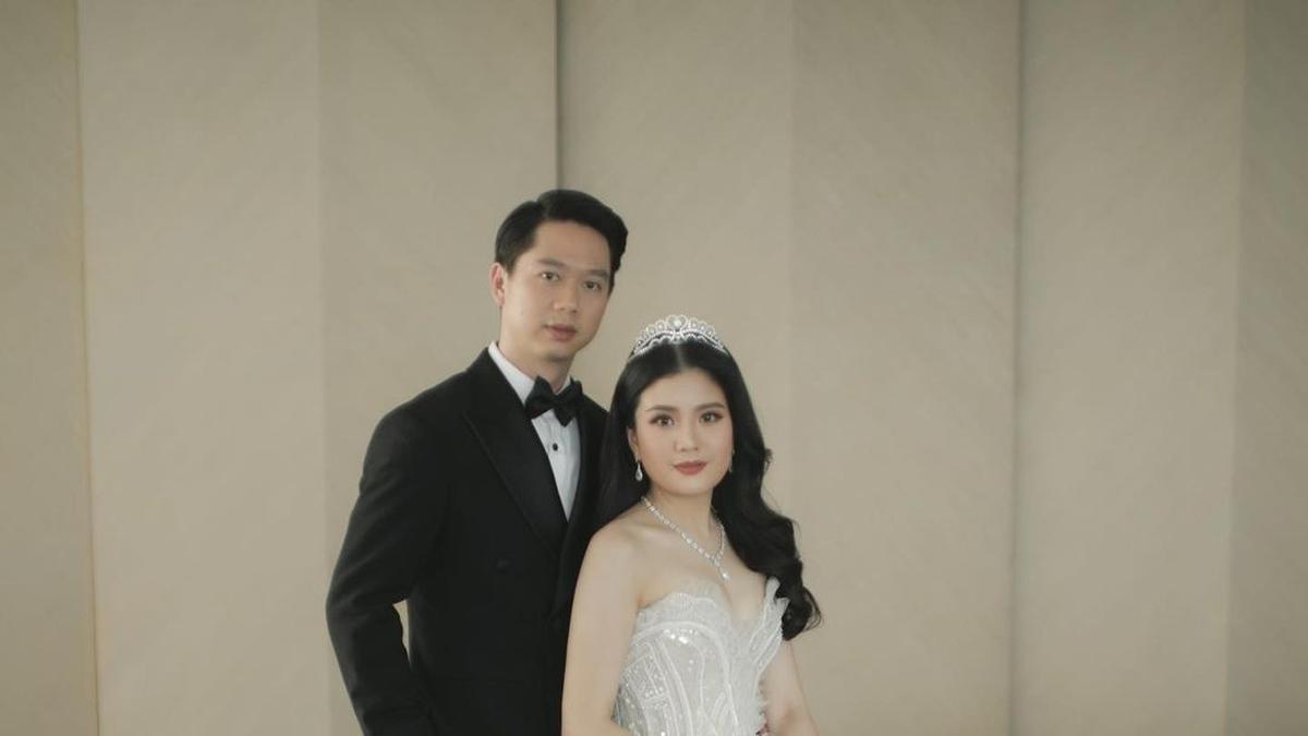 8 Potret Detail Penampilan bak Princess Valencia Tanoesoedibjo Dibalut Gaun Klasik di Resepsi ...