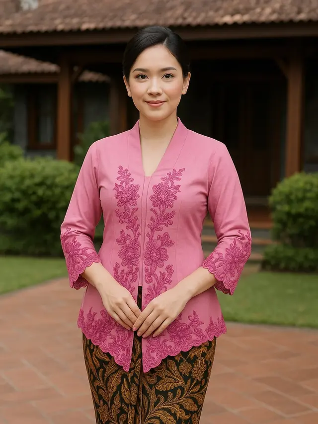 7 Model Kebaya Pink Terbaru 2025, Gaya Adik Maxime saat Siraman Luna ...