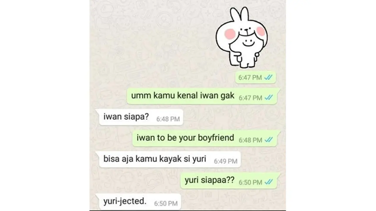 6 Chat Nembak Cewek Pakai Pelesetan Nama Iwan, Ada yang Jadian - Hot Liputan6.com