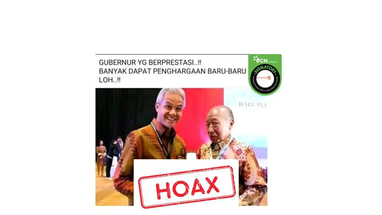 Cek Fakta: Hoaks Foto Ganjar Pranowo Bersama Kakek Sugiono - Cek Fakta Liputan6.com
