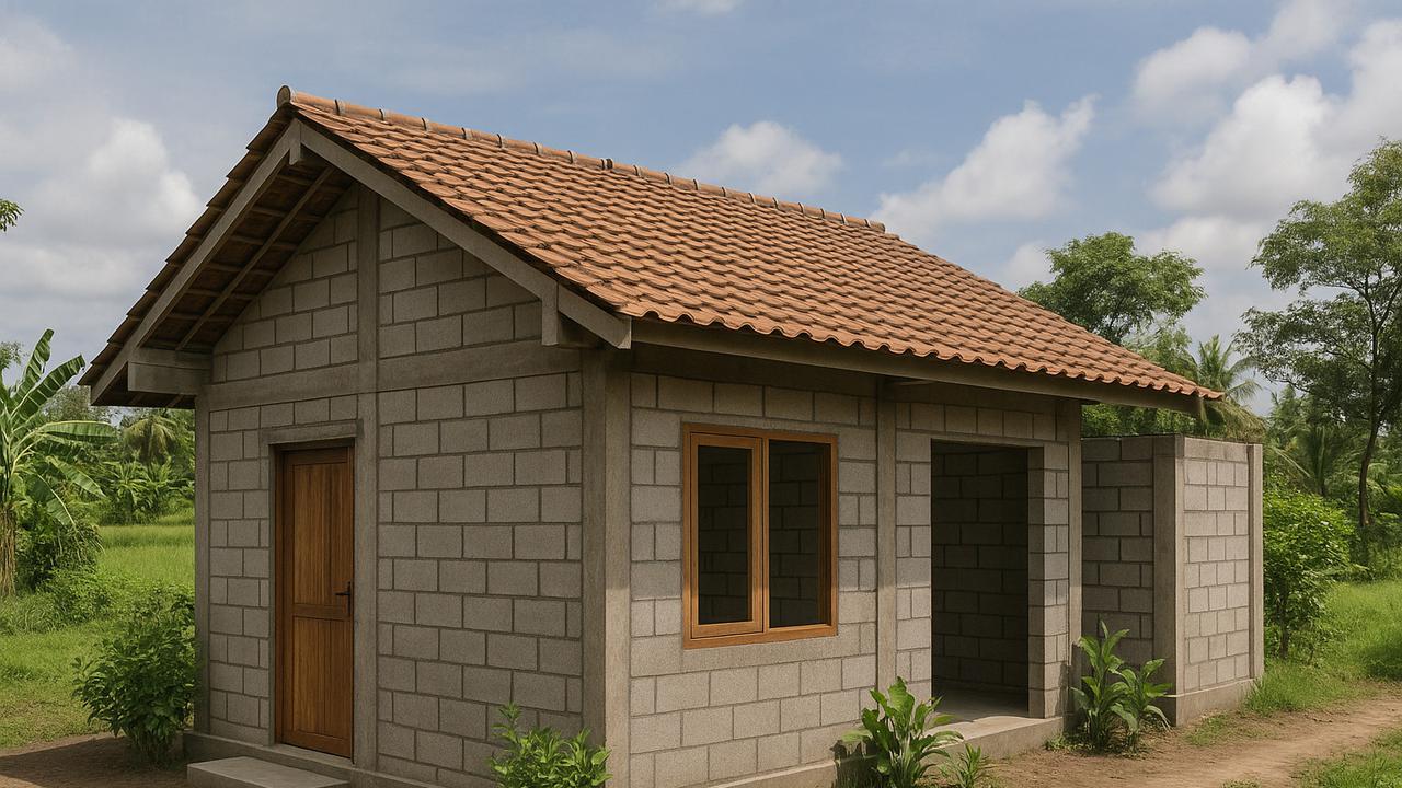 8 Model Rumah Sederhana dari Batako dengan Atap Pelana, Ini Referensi ...