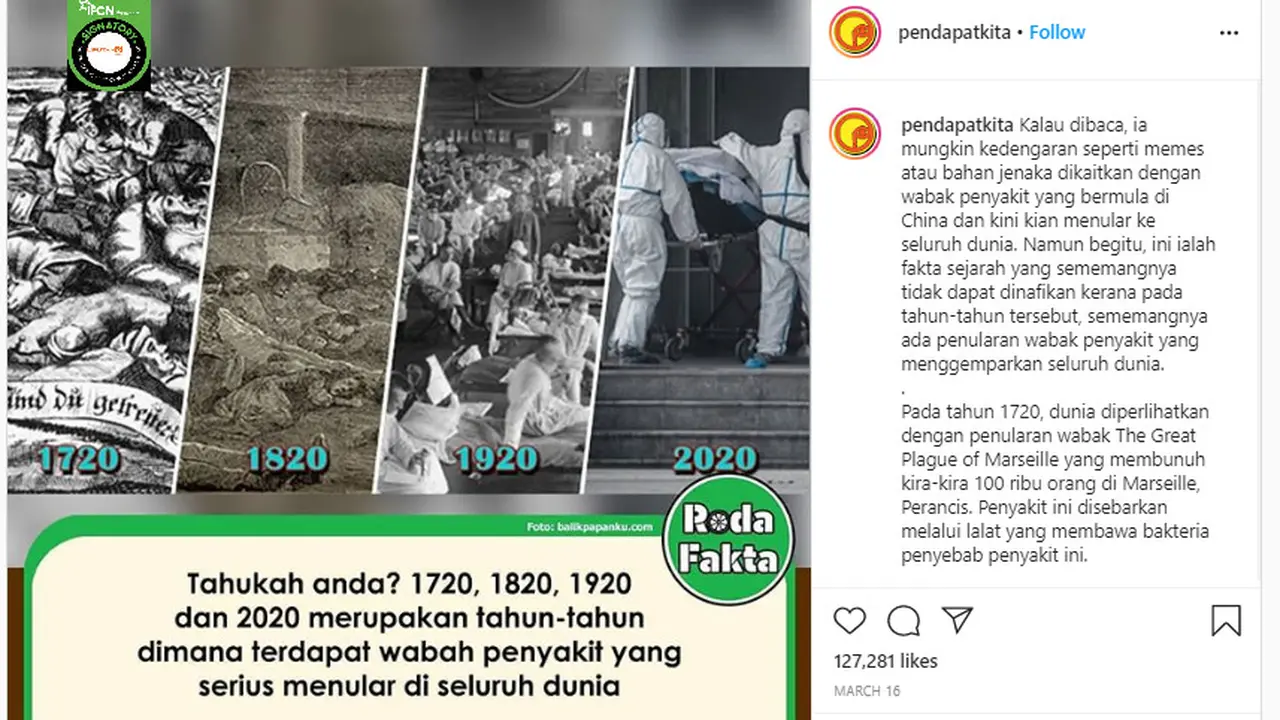 Cek Fakta: Wabah Muncul Tiap Abad, pada 1720, 1820, 1920, dan 2020 ...
