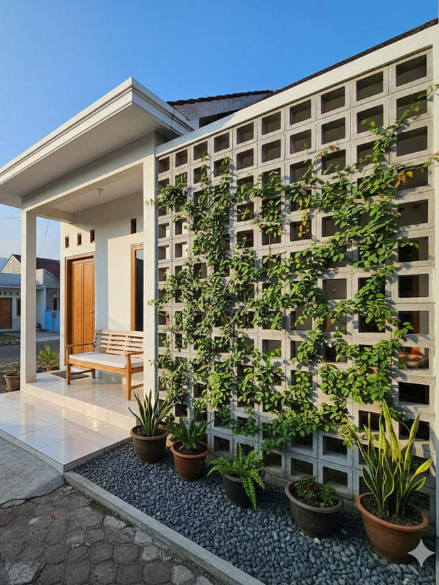 10 Model Teras Rumah Sederhana dengan Roster, Ubah Tampilan Fasad di ...