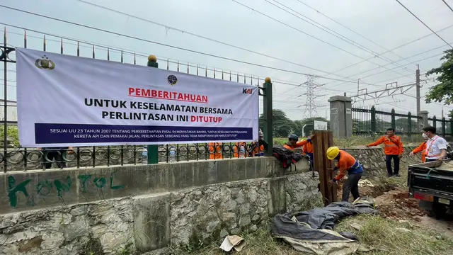 Tekan Angka Kecelakaan, KAI DAOP 1 Jakarta Tutup Enam Pintu Perlintasan Sebidang - News Liputan6.com