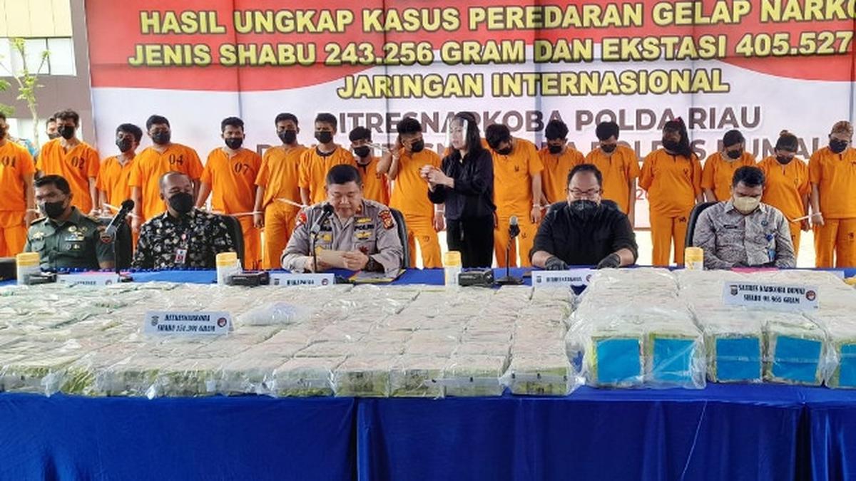 Polda Musnahkan 243 Kilo Sabu Puluhan Tersangka Terancam Hukuman Mati