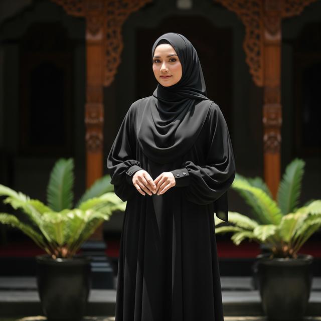 9 Inspirasi Model Abaya Gamis Polos Tapi Tetap Anggun, Elegan dan Berkelas