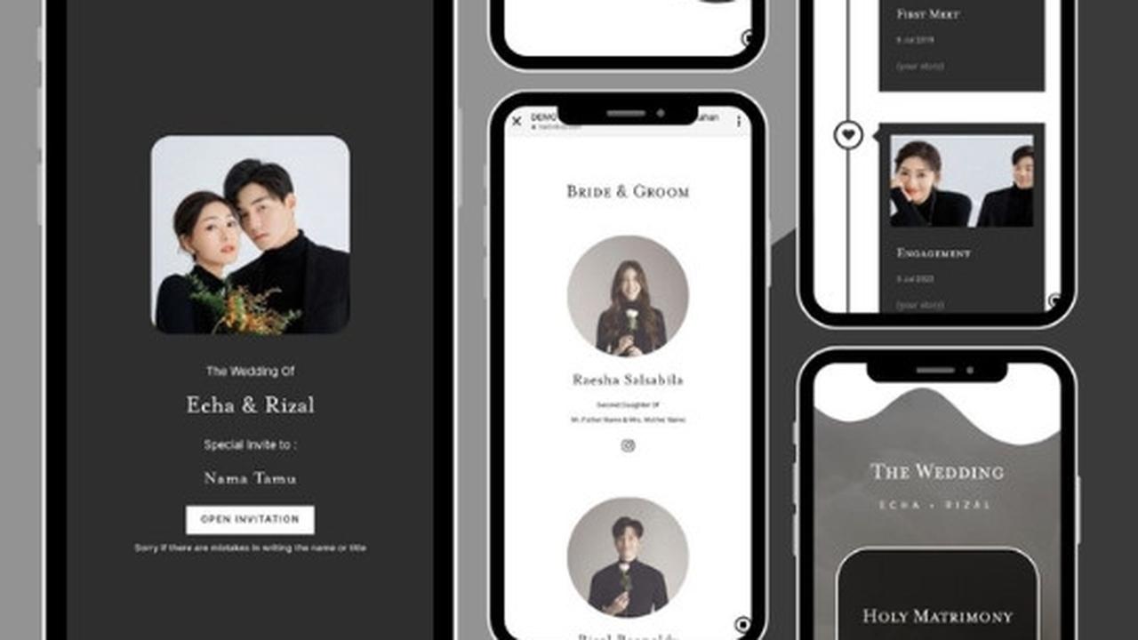 6 Contoh Desain Undangan Pernikahan Digital yang Keren dan Kekinian