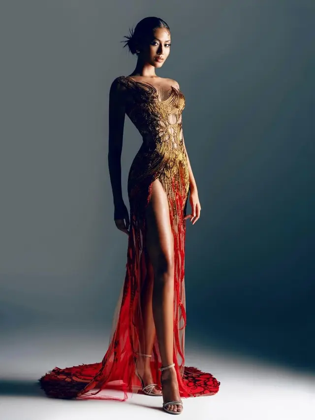 Detail Gaun Tata Juliastrid, Wakil Indonesia di Miss Cosmo 2024 yang ...