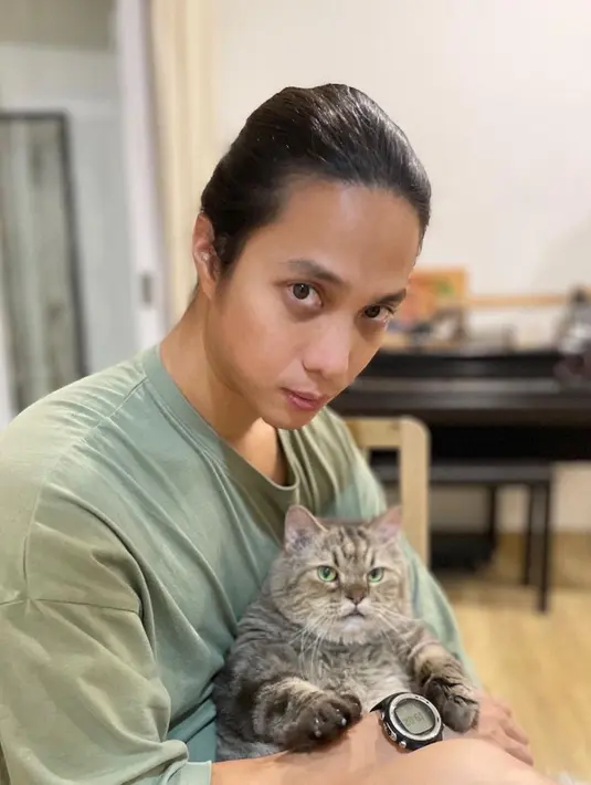 Momen Kebersamaan Dikta dan Jimbon Kucing Gembul Kesayangannya, Gemes ...