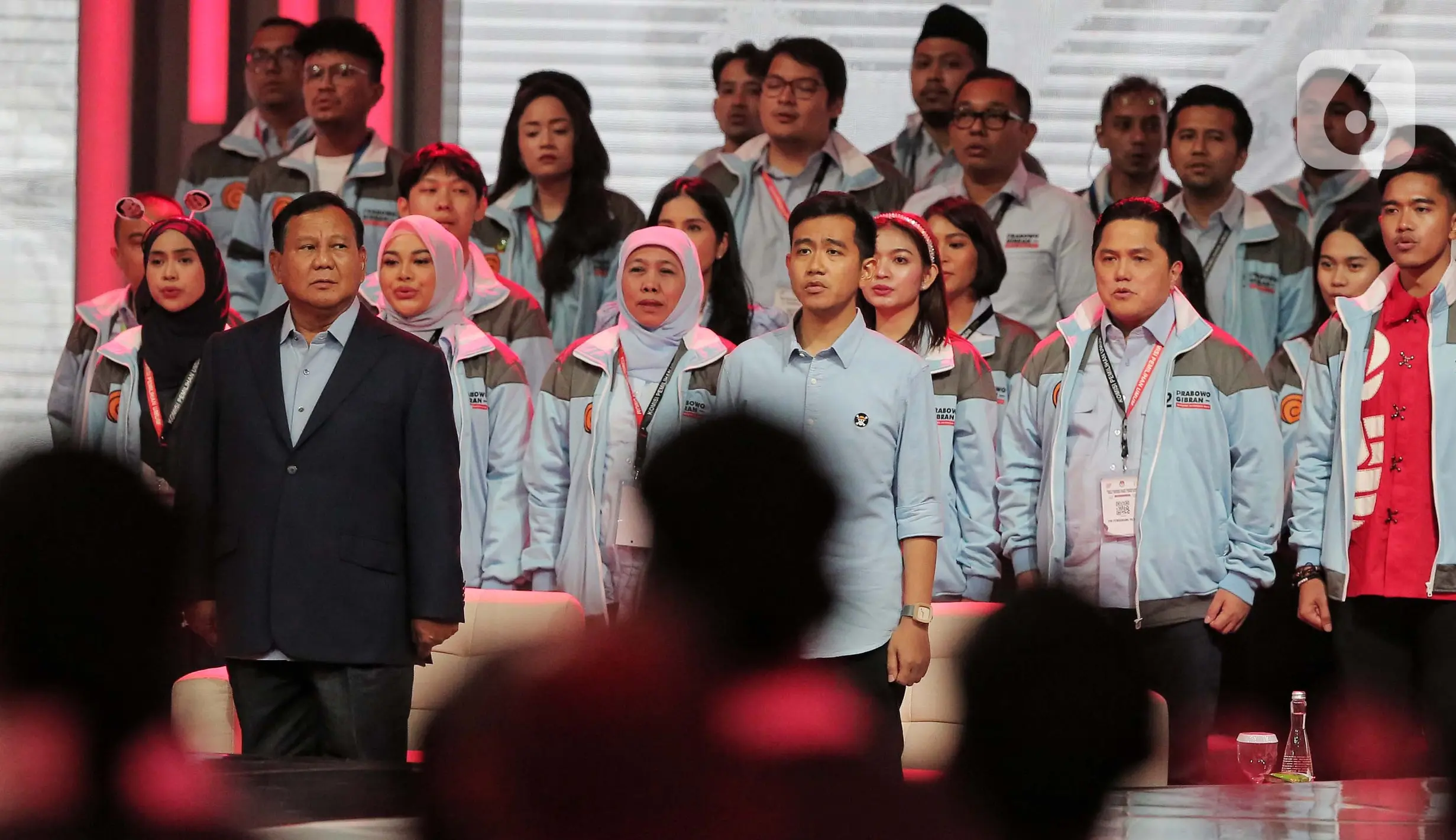 Penampilan Prabowo-Gibran di Debat Keempat Capres-Cawapres Pemilu 2024 - Foto Liputan6.com