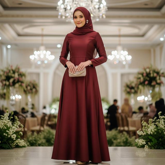 9 Model Gamis Polos Tapi Elegan untuk Kondangan Tren 2025, Anggun Tanpa ...