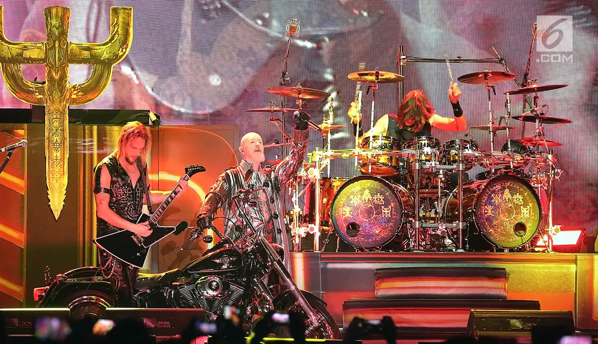 FOTO: Judas Priest, Keperkasaan Dewa Metal dan Motor Besar di Atas ...