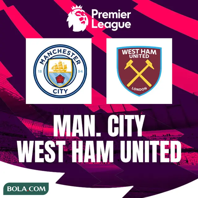 Sedang Berlangsung, Live Streaming Premier League Man City Vs West Ham ...
