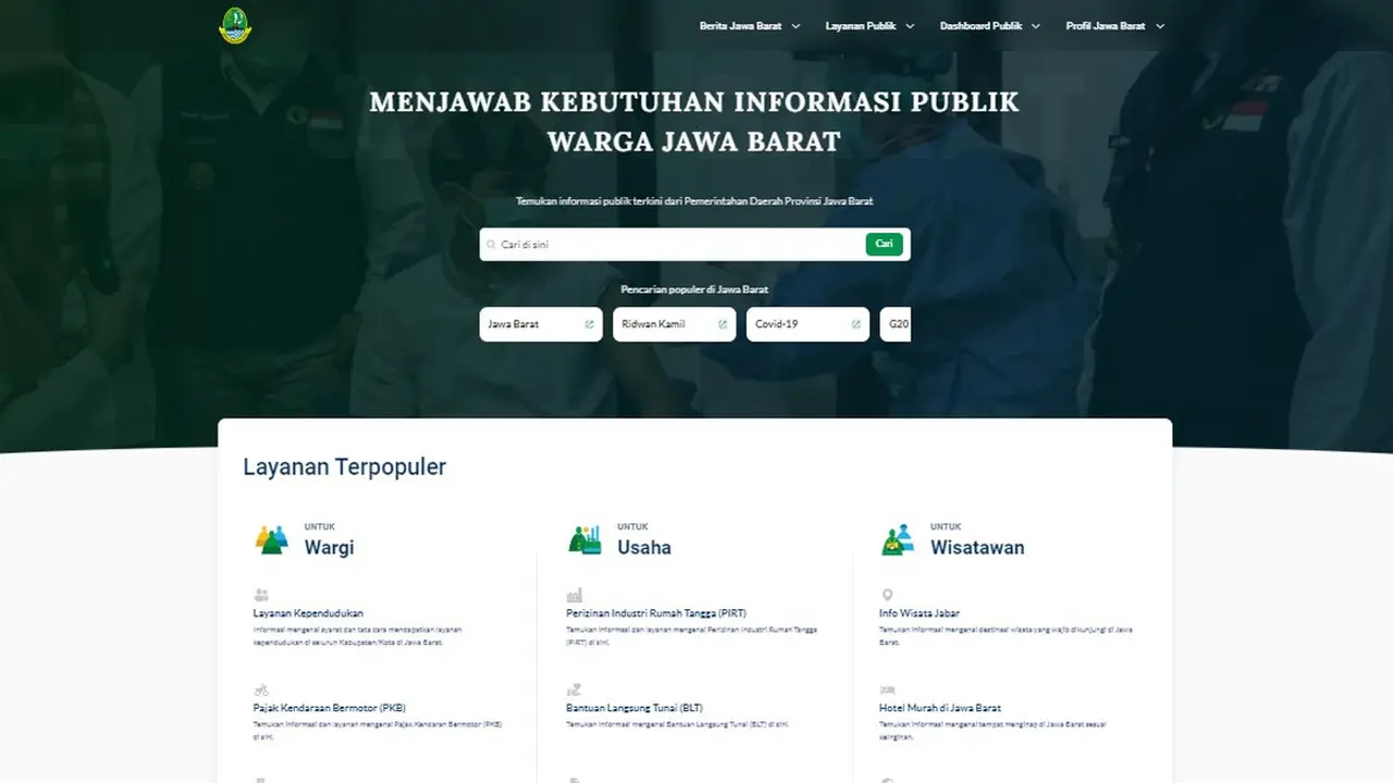 Portal Jabarprov.go.id, Wadah Kehumasan Kabupaten dan Kota di Jawa ...