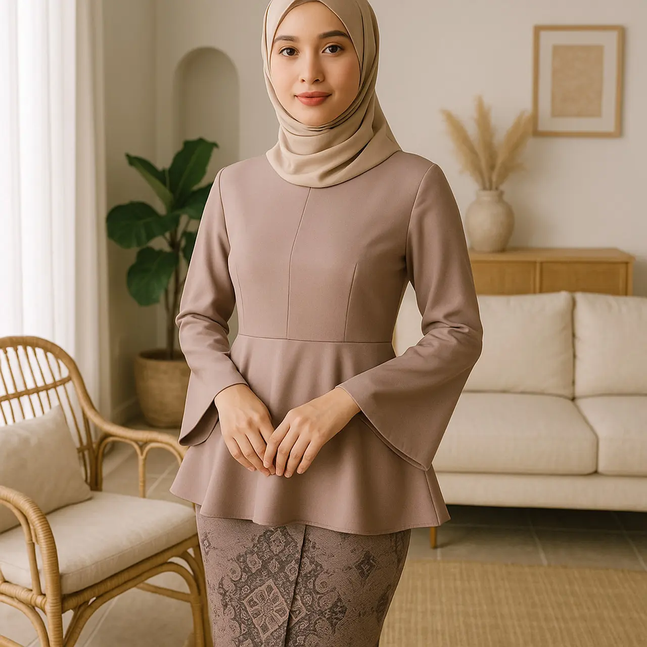 7 Model Kebaya Polos Simple Tapi Mewah Kekinian di 2025, Elegan tanpa ...