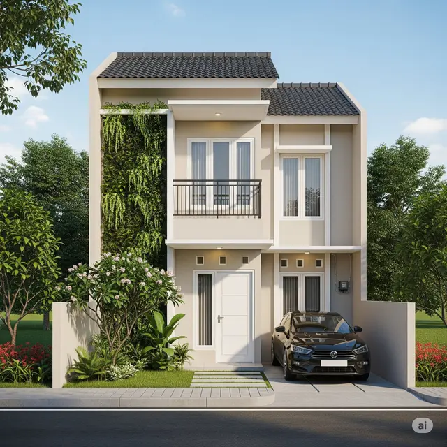 12 Ide Rumah Sederhana 2 Lantai yang Nyaman, Desain Cerdas untuk Lahan ...