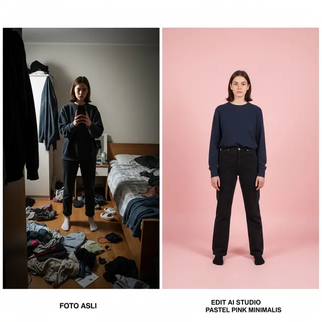 15 Prompt Edit Foto AI Ganti Background Jadi Studio Aesthetic, Ubah ...