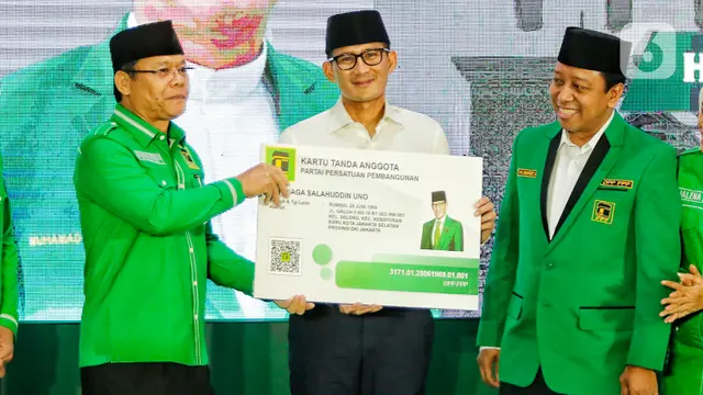 Sandiaga Uno Resmi Didapuk Jadi Ketua Bappilu Nasional PPP - News Liputan6.com