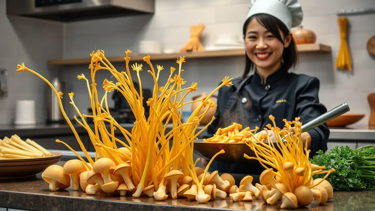 Resep Jamur Enoki Tumis Lezat dan Mudah Dibuat - Feeds Liputan6.com