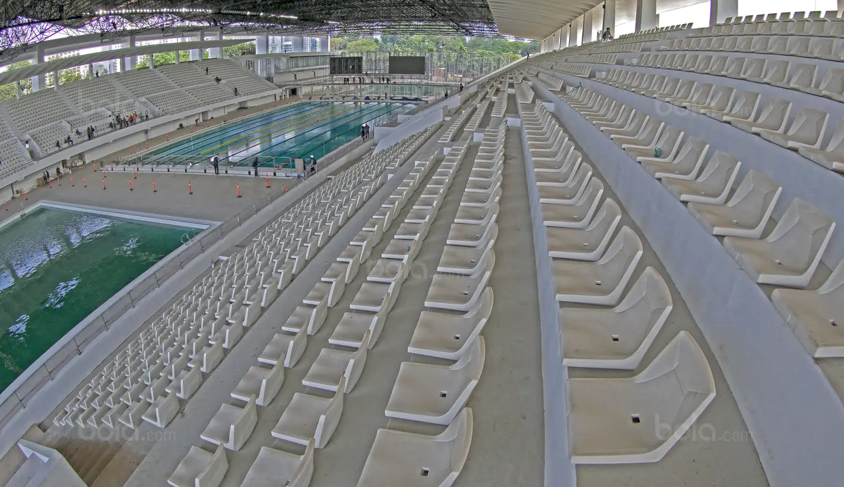 FOTO: Mengintip Indahnya Venue Aquatic Center Senayan - Asian Games ...