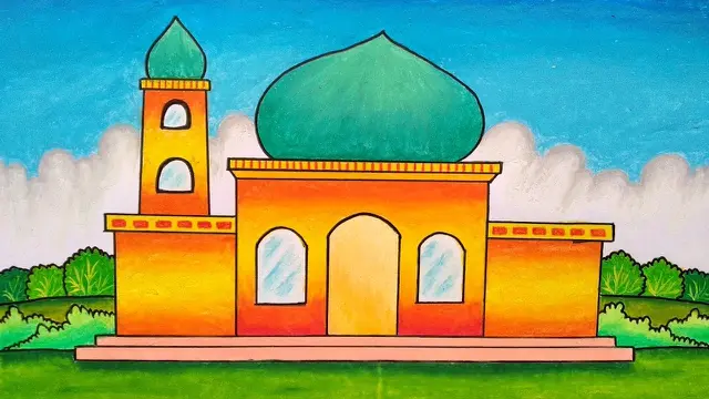 6 Cara Menggambar Masjid yang Mudah dan Indah, Ketahui 6 Manfaatnya ...