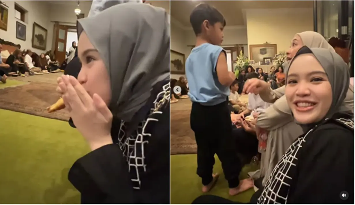 Momen Chand Kelvin Hadiri Pengajian 7 Harian Ayah Baim Wong, Ajak Sang ...