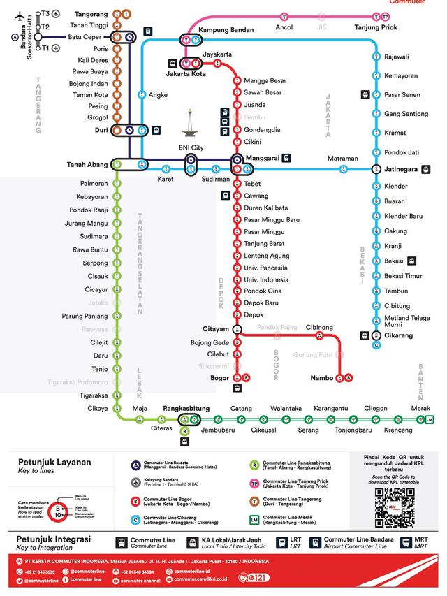 Peta KRL Terbaru 2024 Jabodetabek, Bandung, Yogyakarta, dan Surabaya