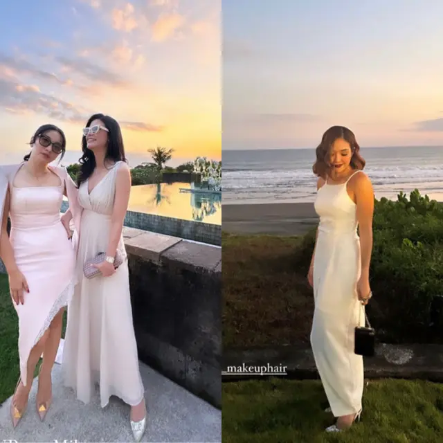 Adu Gaya Gisella dan Medina Dina yang Diduga Kekasih Baru Gading Marten saat Pernikahan Jessica ...