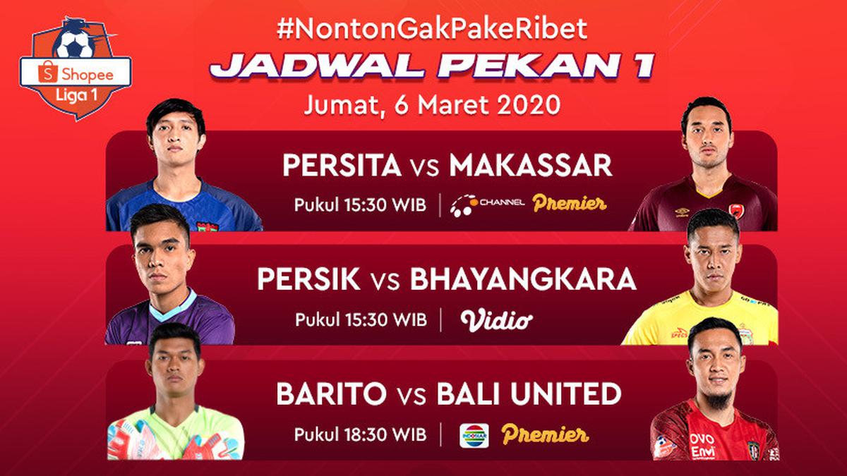 Saksikan Duel Seru Shopee Liga 1 2020 Persita VS PSM Makassar Hanya di Vidio - Live Bola.com