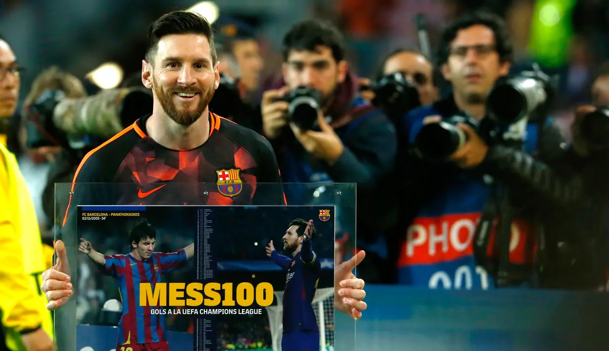 FOTO: Jelang Lawan AS Roma, Lionel Messi Rayakan Gol ke-100 di Liga ...
