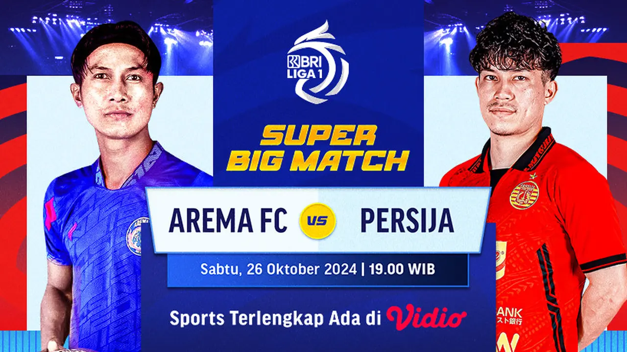 Link Live Streaming BRI Liga 1 di Vidio Malam Ini: Arema FC Vs Persija - Indonesia Bola.com