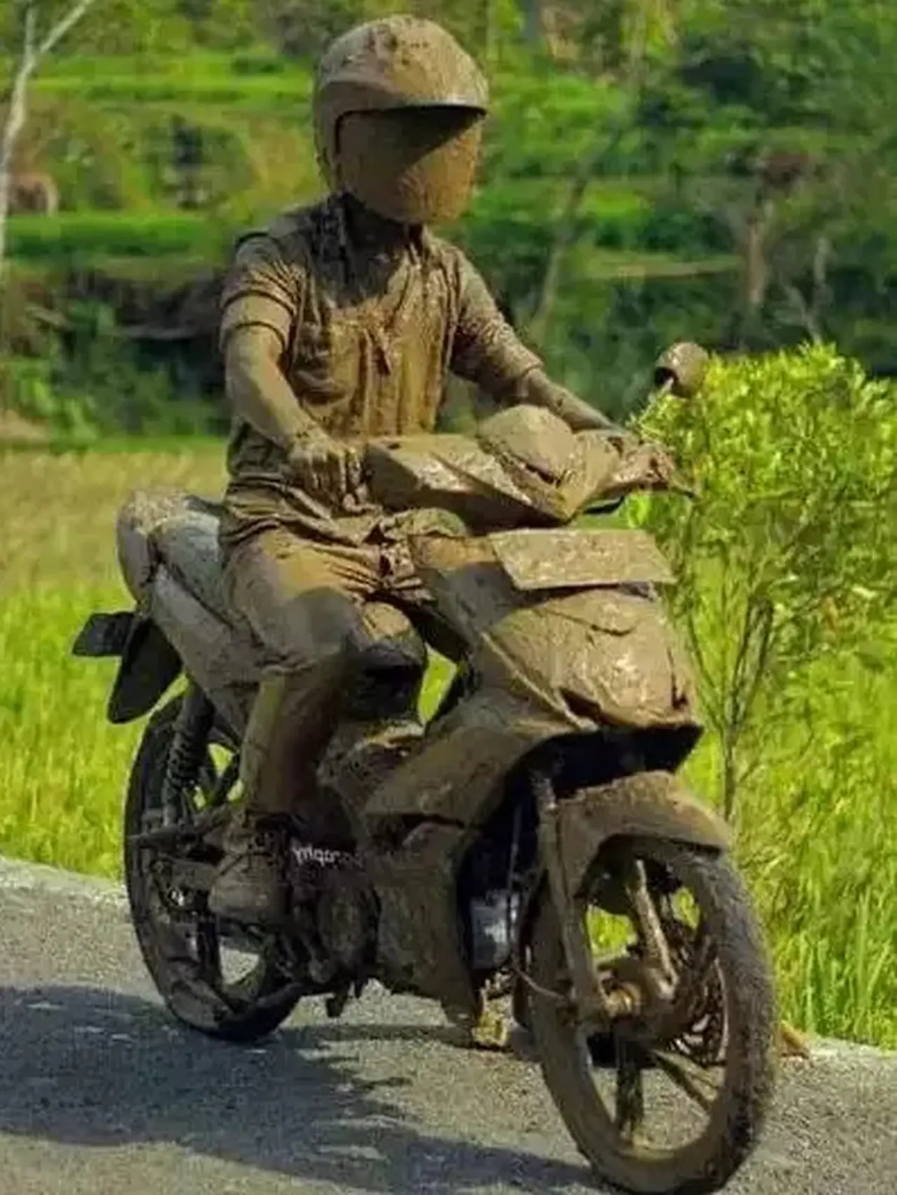 6 Momen Apes Lewati Jalanan Berlumpur Ini Bikin Elus Dada, Harus Rela ...