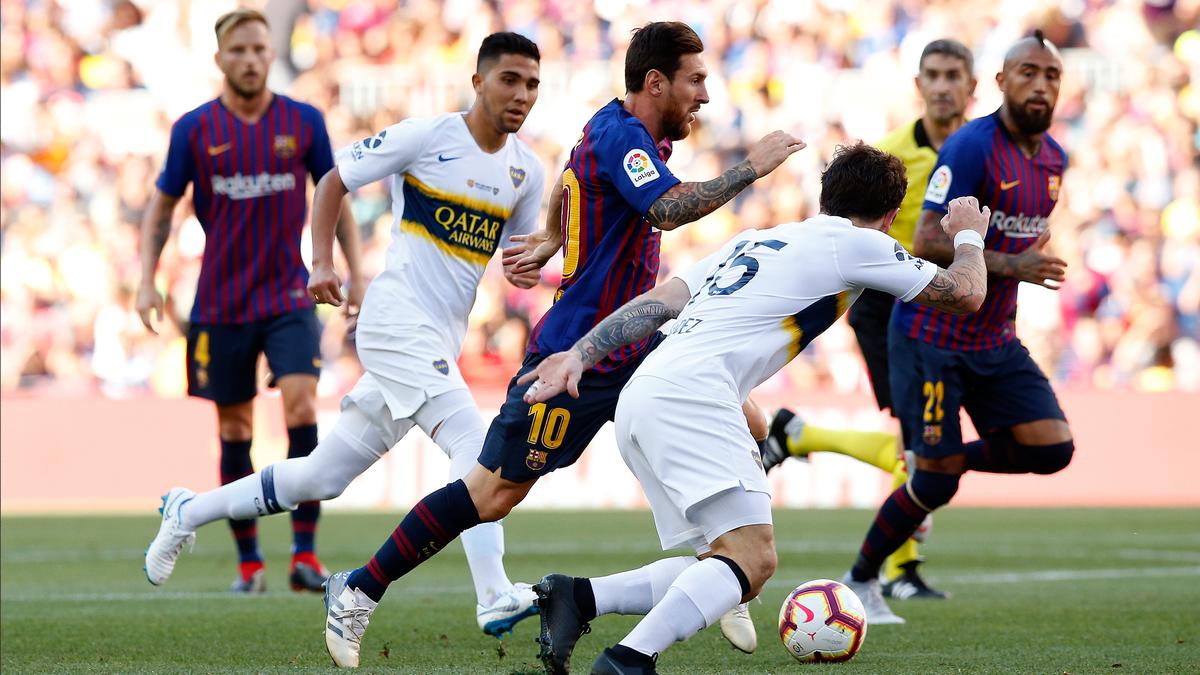 FOTO: Barcelona Hajar Boca Juniors 3-0 di Camp Nou - Foto Liputan6.com