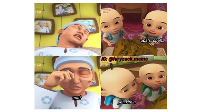6 Meme Kocak Upin dan Ipin Bersama Opah Ini Bikin Senyum Kecut - Hot ...