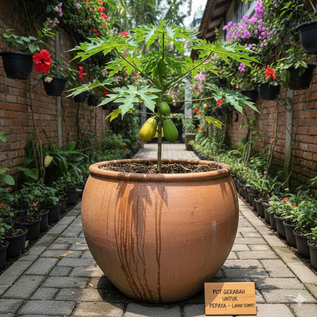 8 Model Pot untuk Menanam Pepaya di Lahan Sempit, Panen Tetap Maksimal