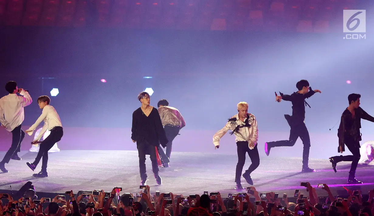 FOTO: Penampilan iKON Bius Penonton Penutupan Asian Games 2018 - Foto ...