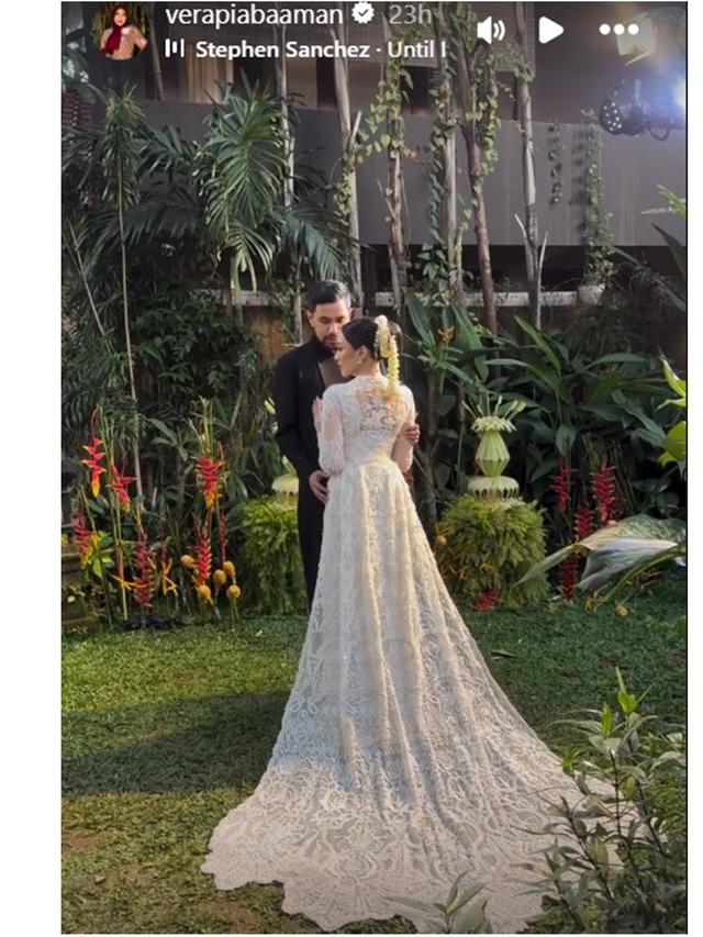 5 Potret Gaun Amanda Zahra di Resepsi Pernikahan, Anggun Bak Putri Jawa