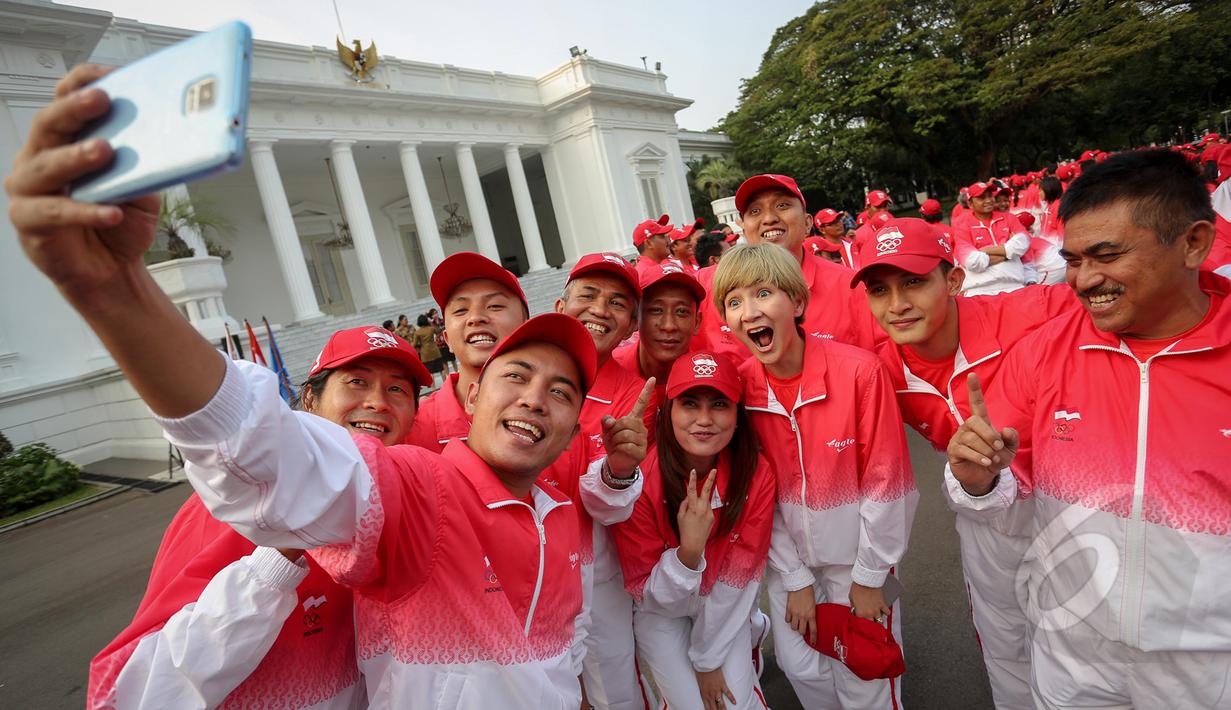 Kontingen Sea Games Selfie di Istana Merdeka - Foto Liputan6.com