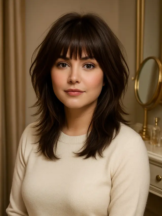 9 Tren Rambut Layer Panjang 2025 untuk Wajah Bulat Usia 30-an, Tampil ...