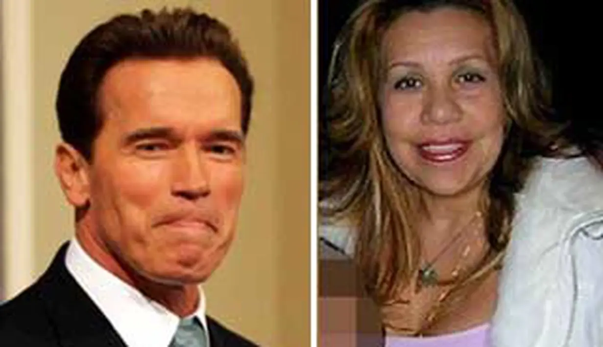 Arnold Schwarzenegger dan Mildred Patricia Baena. - Foto Liputan6.com