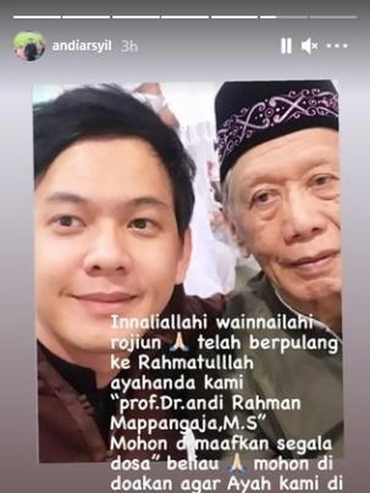 Ayah Andi Arsyil Meninggal Dunia - ShowBiz Liputan6.com