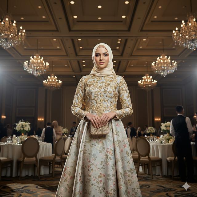 7 Tren Baju Batik Syar’i Kombinasi Brokat, Tampil Anggun dan Elegan di ...