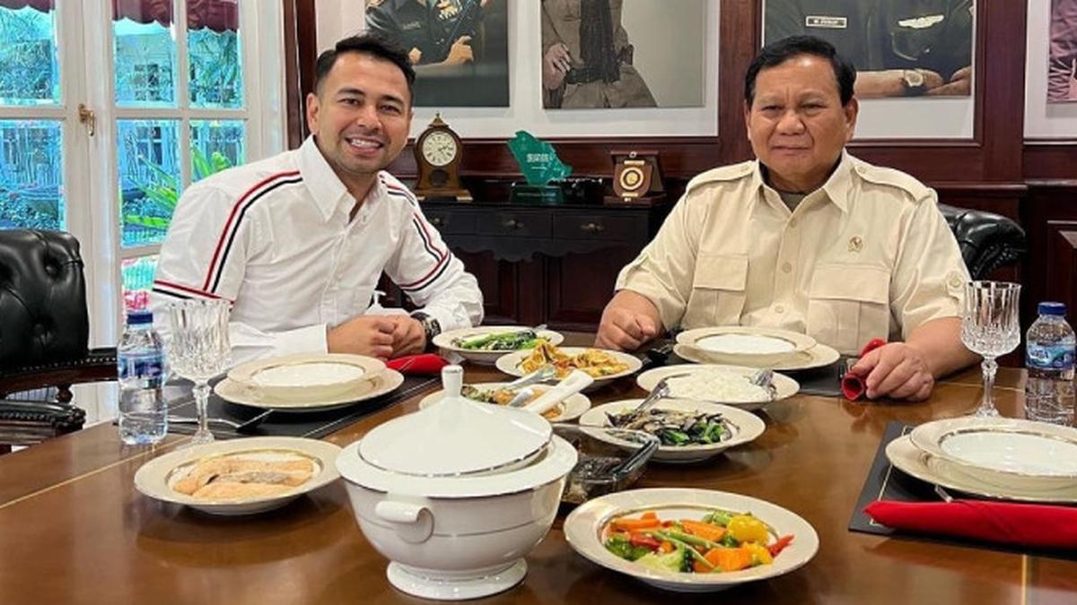 Raffi Ahmad Makan Siang Bareng Prabowo, Menunya Ada Telur hingga Gado ...