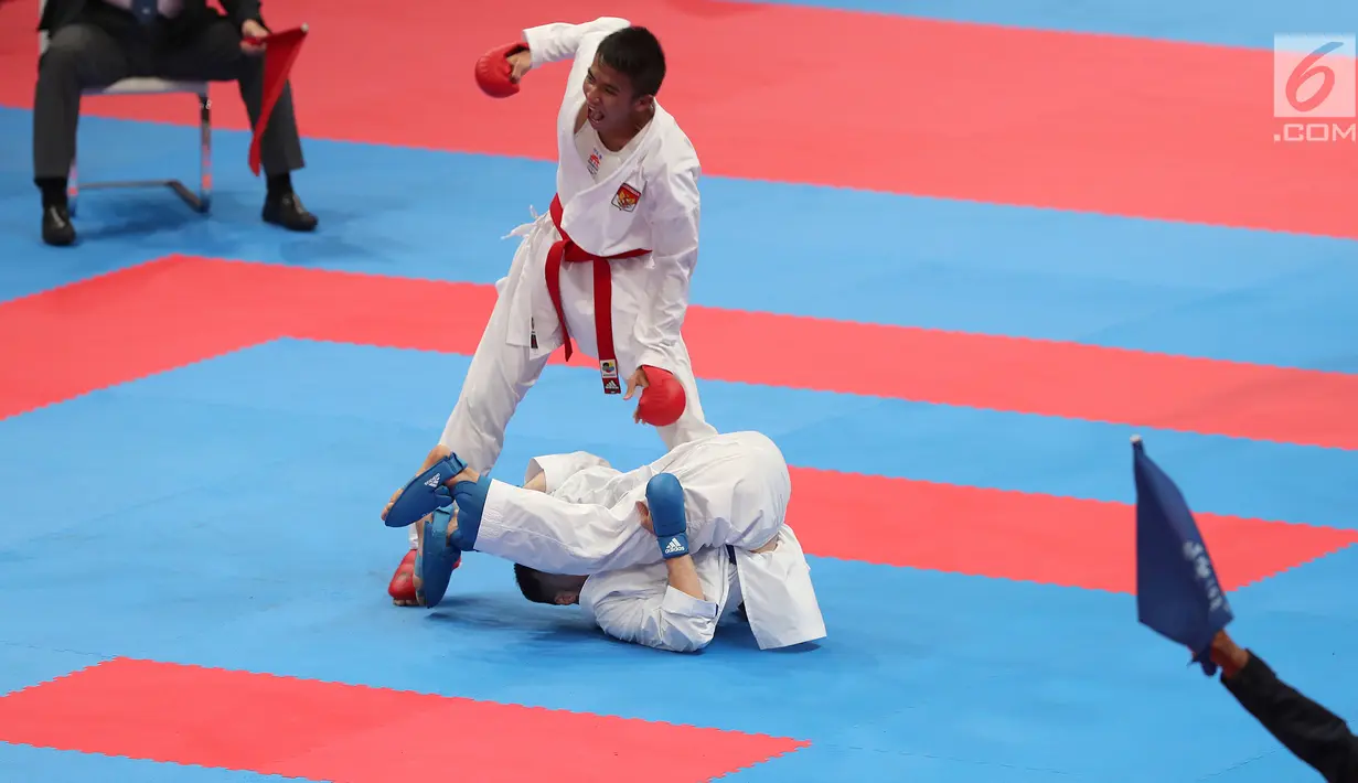 FOTO: Karateka Putra Indonesia Rifki Ardiansyah Sumbang Emas ke-11 ...