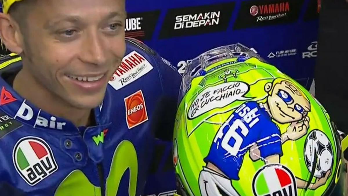 Valentino Rossi Perkenalkan Helm Edisi Spesial MotoGP Italia 2017