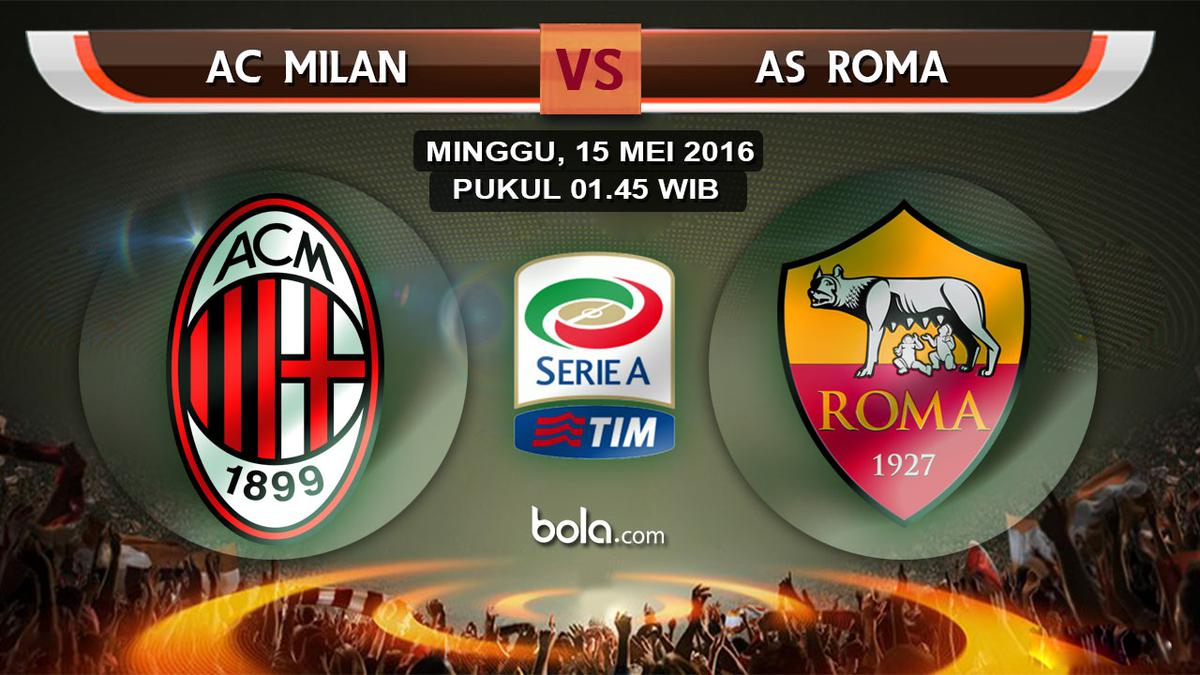 Susunan Pemain AC Milan Vs AS Roma - Dunia Bola.com